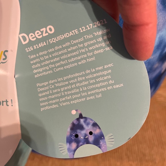 Squishmallows | Toys | Squishmallows Deezo The Anglerfish Blue Tie Dyed ...